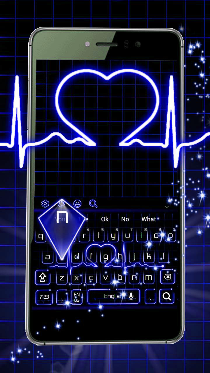 Blue Neon Heartbeat Keyboard - App on Amazon Appstore