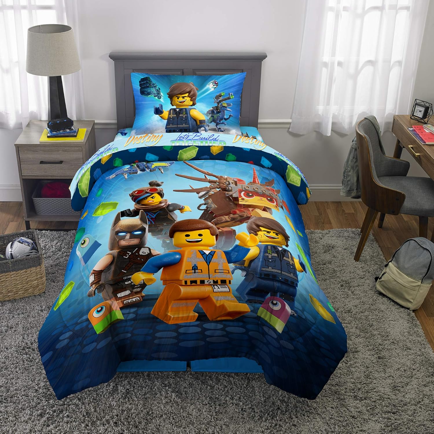 Amazon.com: LEGO Movie 2 Kids Bedding Soft Microfiber Comforter and ...