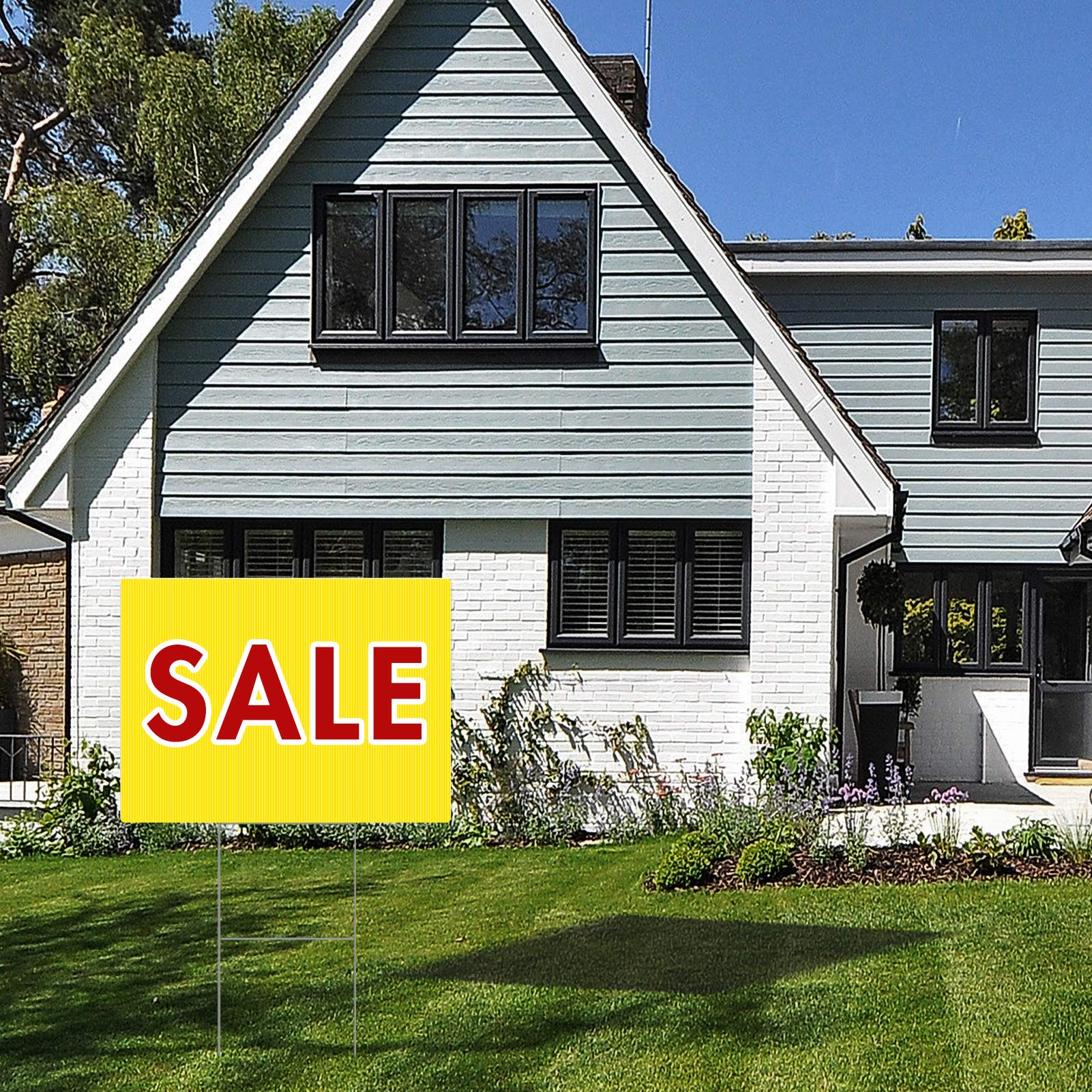 Snapklik.com : IKAYAS 10 Pack Blank Yellow Yard Signs