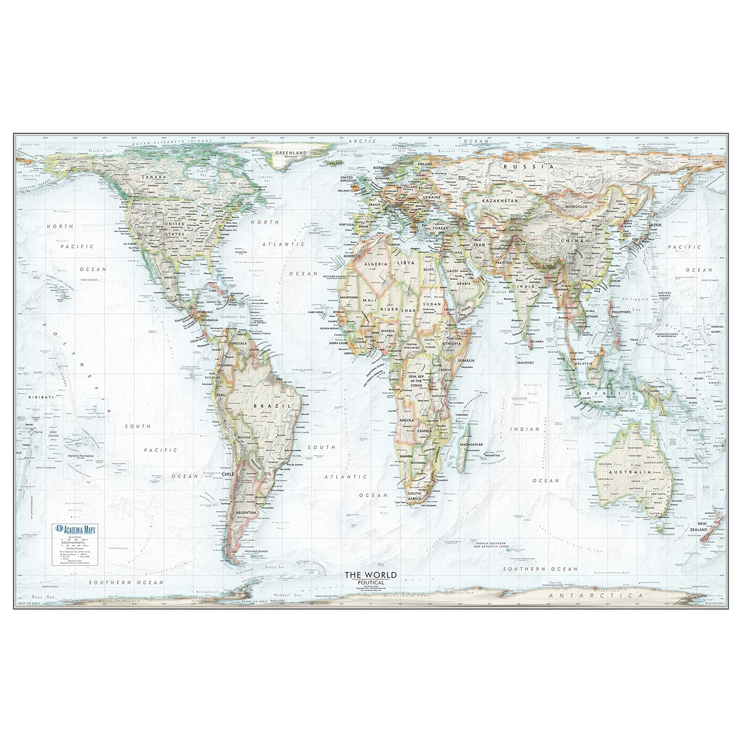 Peters Projection Map | An Accurate World Wall Map | 36x24 Large ...