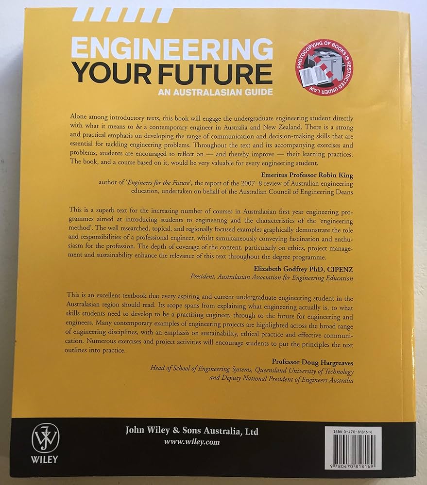 Engineering Your Future An Australasian Guide 3rd