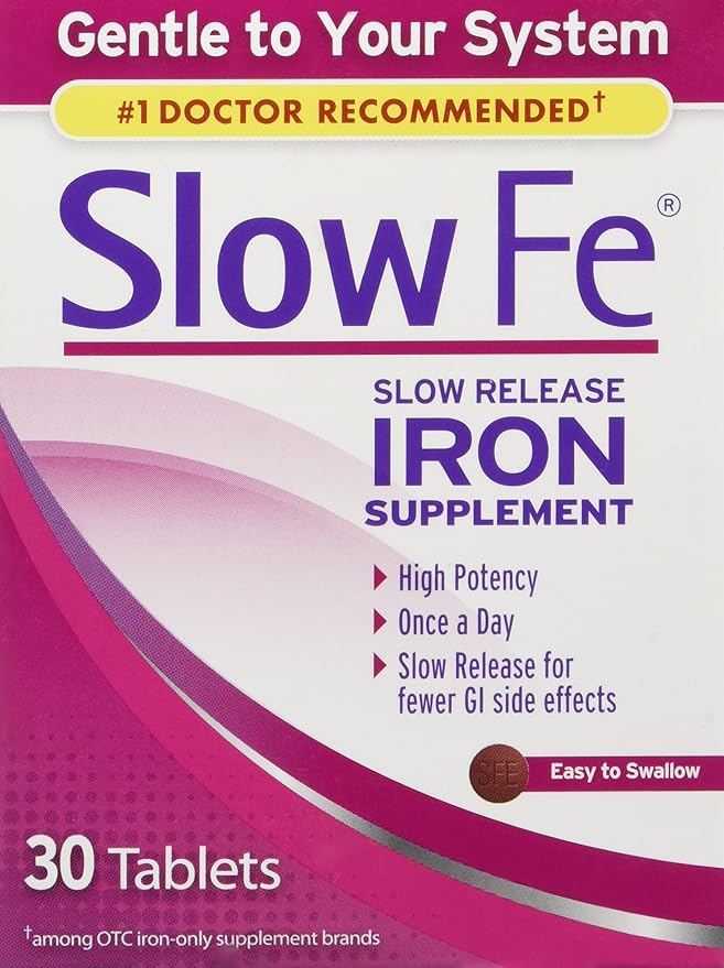 Amazon.com: Slow Fe Iron Supplement – Slow Release Tablets, High ...