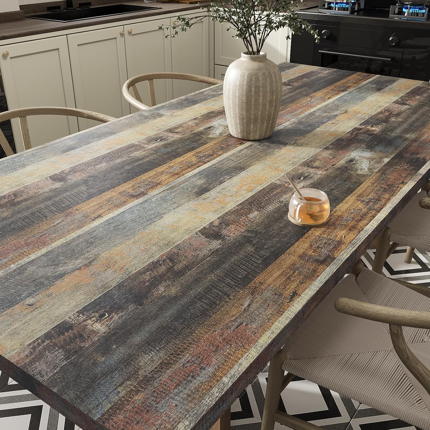 VaryStyle Distressed Wood Contact Paper Peel and Stick Removable Brown ...
