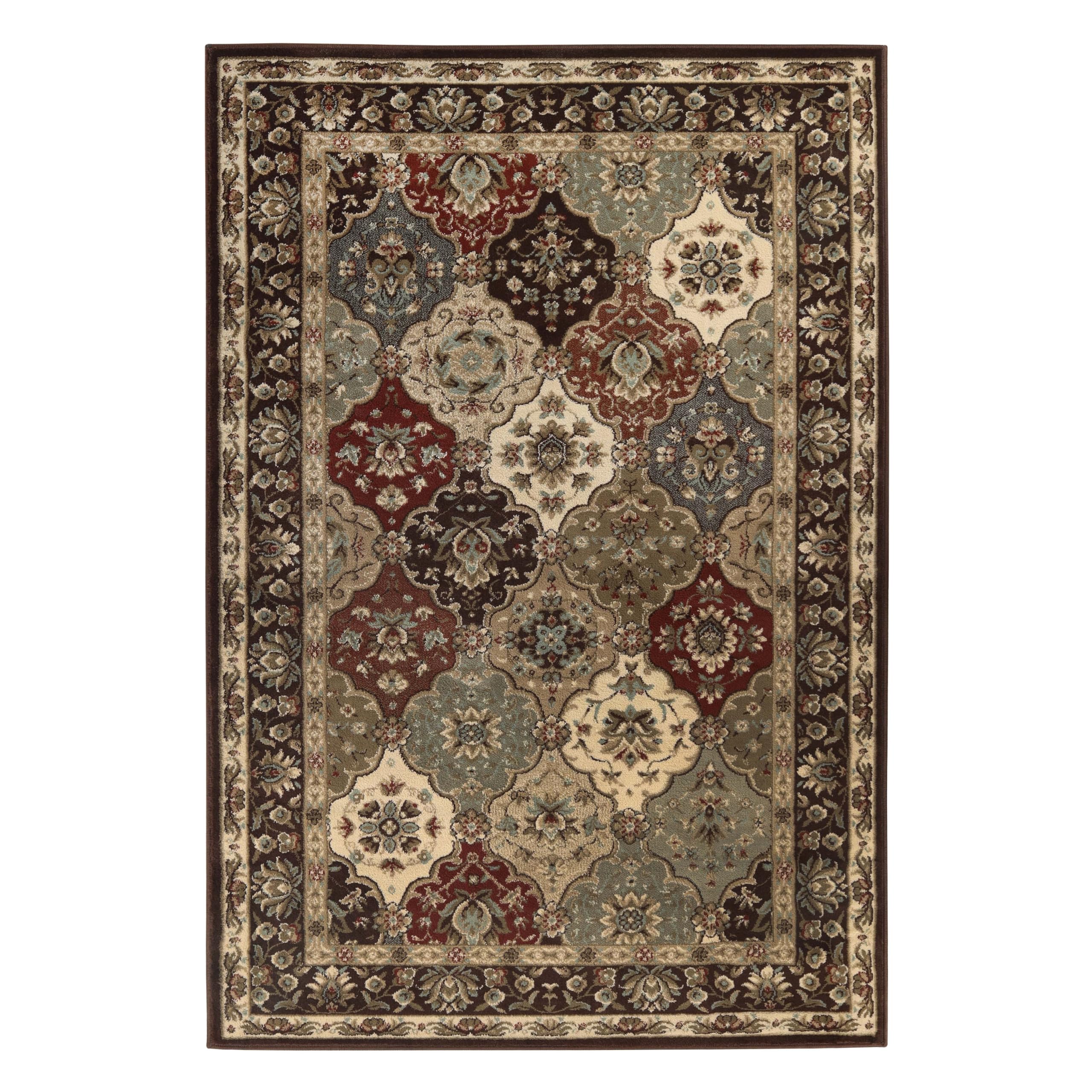 Superior Indoor Area Rug, Traditional Floral Classic Floor Decor for ...