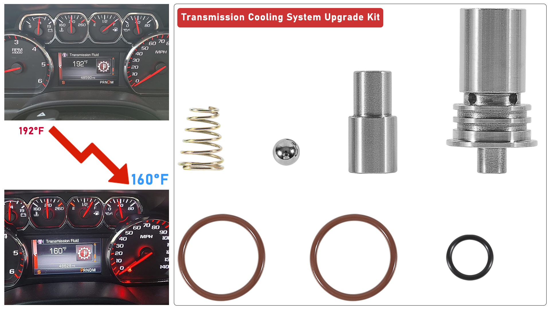 Stl010 Cooler Flow Bypass Valve Kit Transmission Cooler Bypass Valve ...