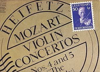 Amazon.com: Mozart Violin Concertos 4 and 5 (Heifetz) : Mozart, Sargent, Jascha Heifetz, New ...