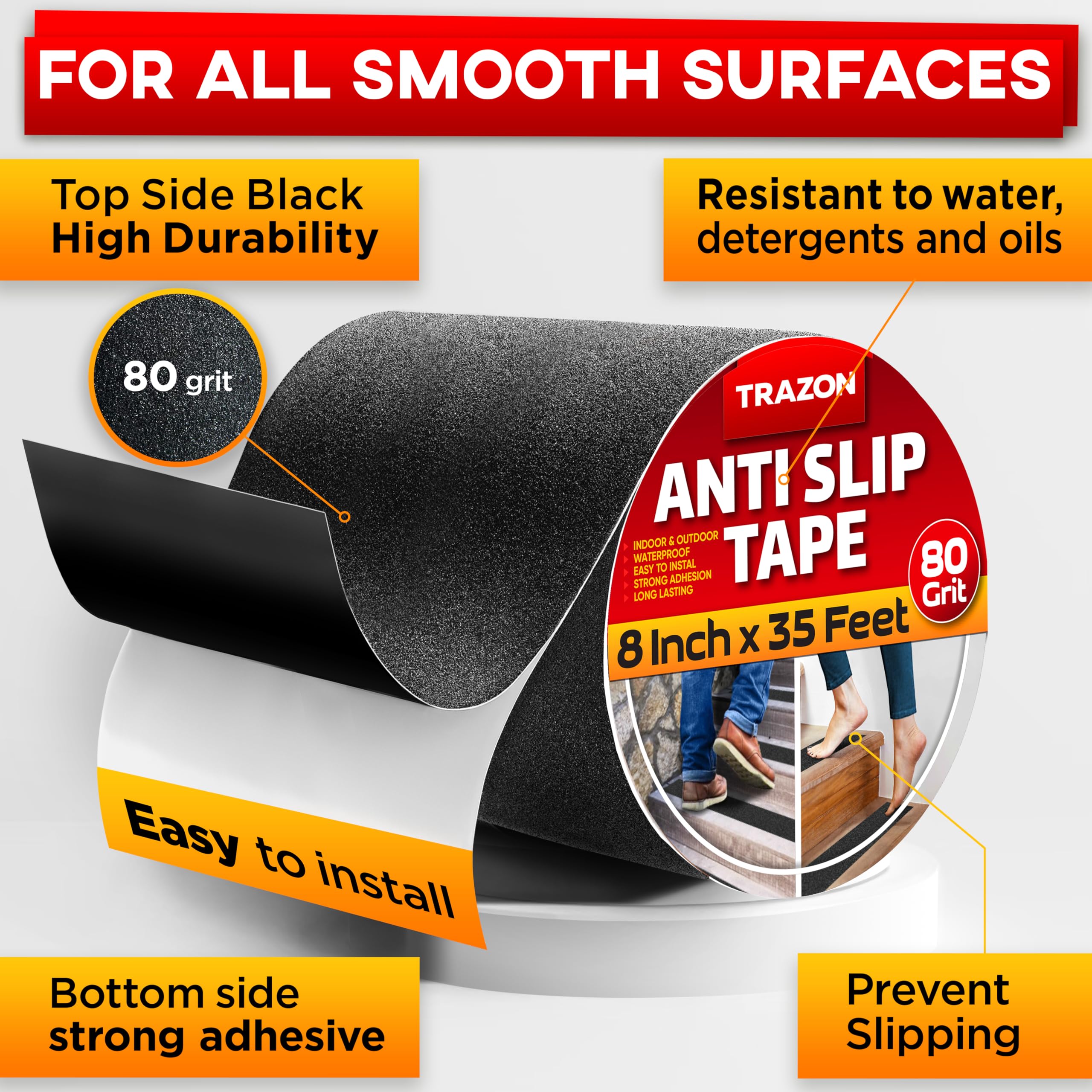 Snapklik.com : Grip Tape - Heavy Duty Anti Slip Tape For Stairs Outdoor ...