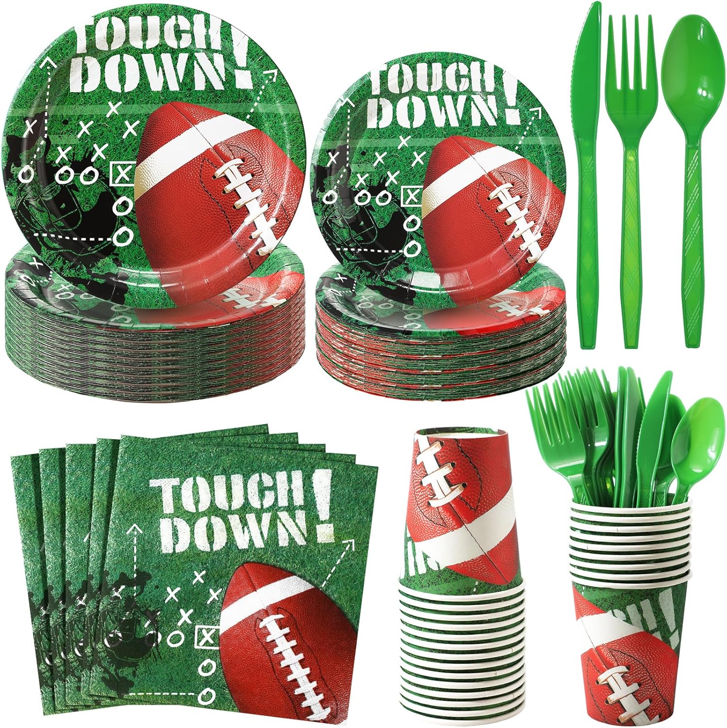 Amazon.com: Uiifan 336 Pcs Football Party Supplies Kit Includes ...