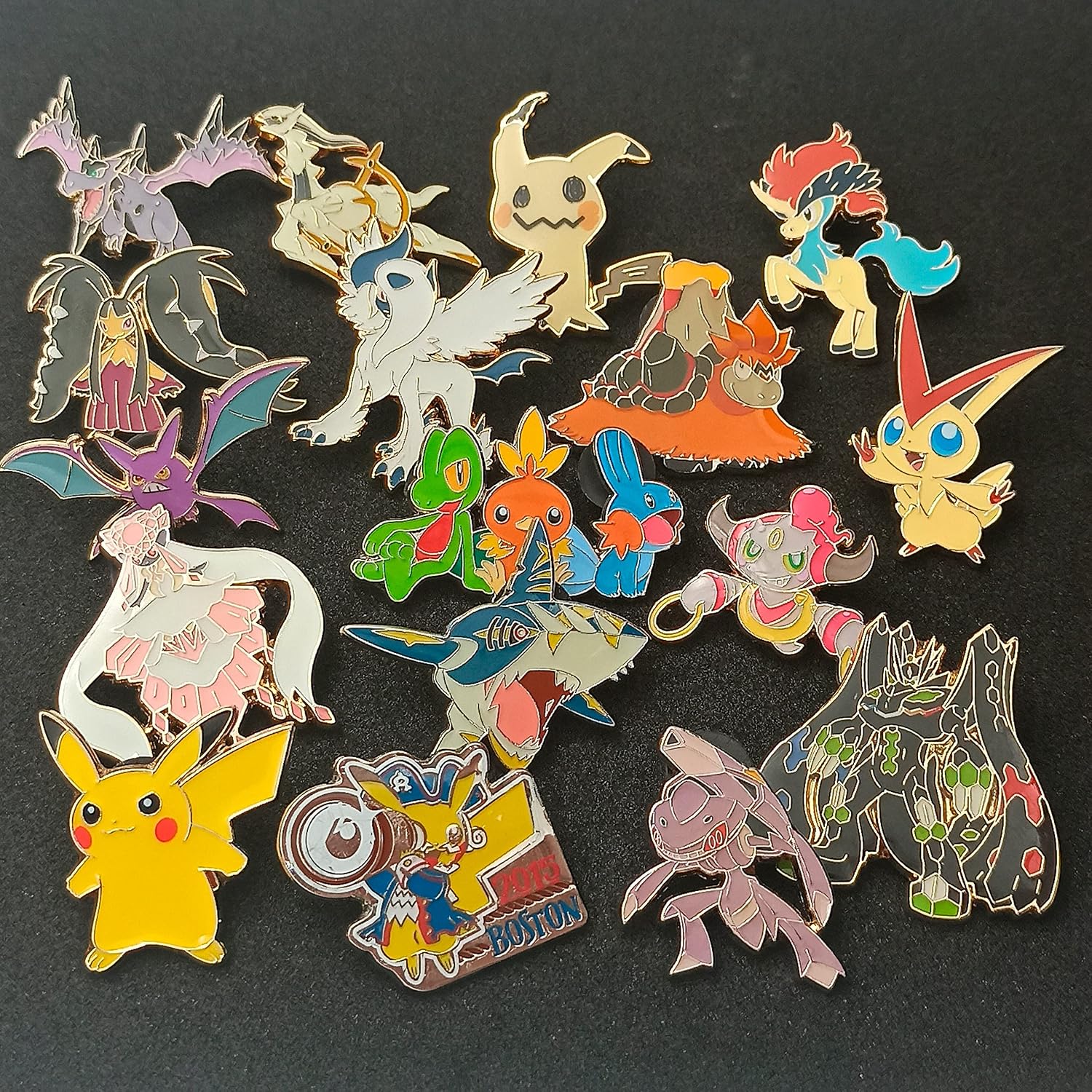 Pokemon Pin Pack of 3 Random Authentic Pokemon Figurines Metal with ...