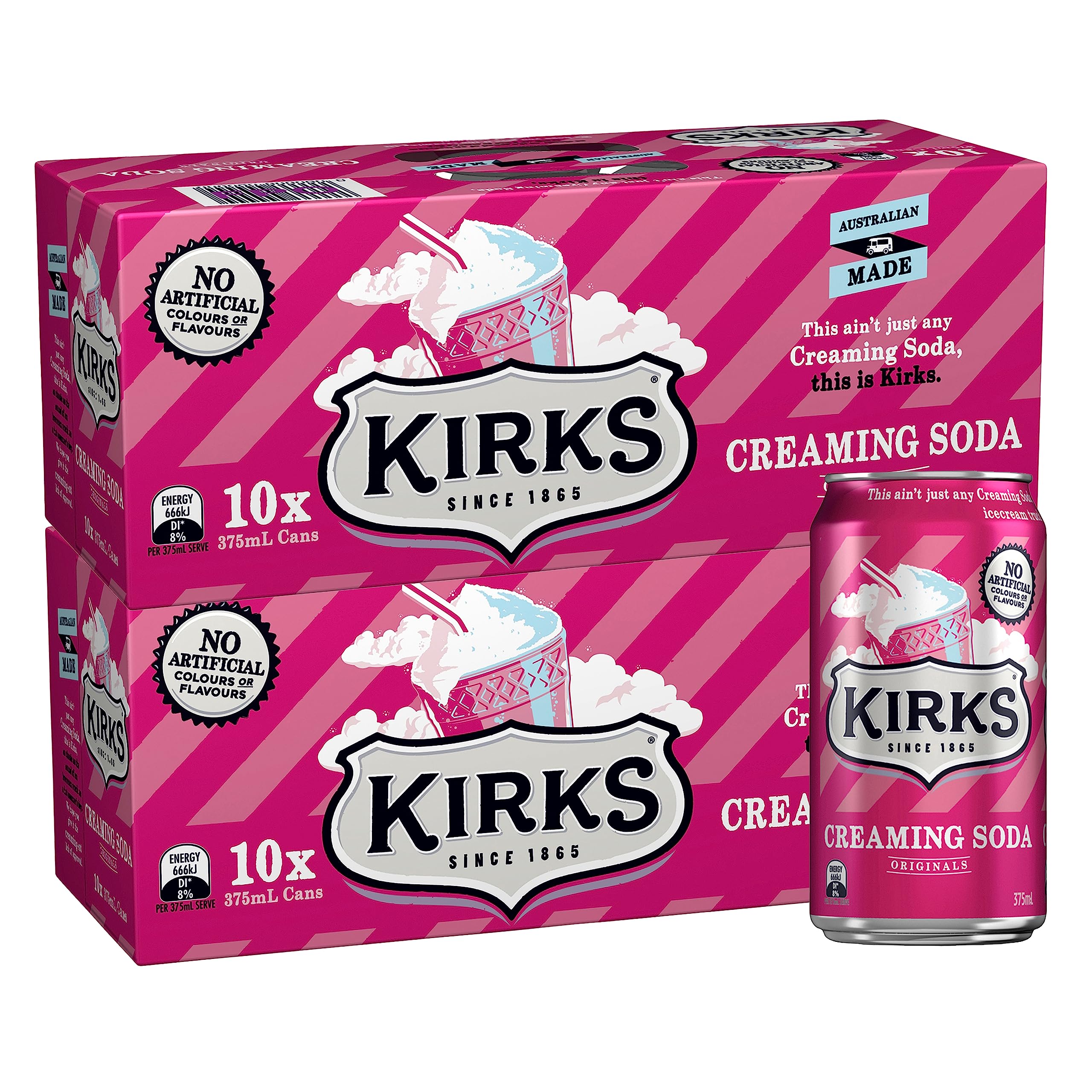 Kirks Creaming Soda Soft Drink Multipack Cans 20 x 375 mL : Amazon.com ...