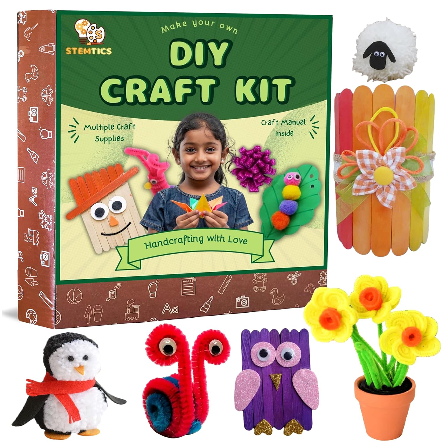 STEMTICS DIY Craft Kit for Kids | Beginner Craft Set | Art & Craft Set ...