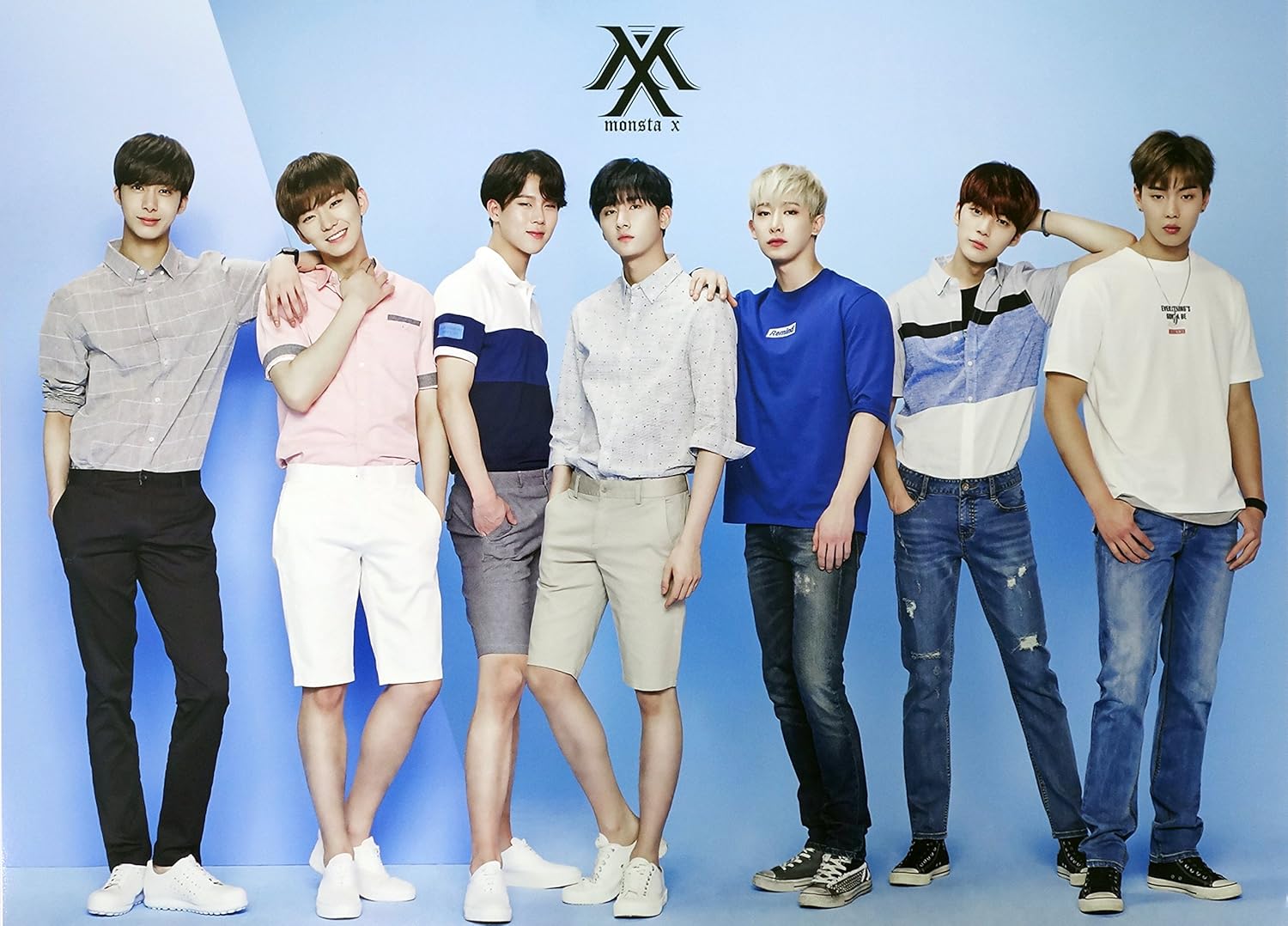 Amazon.com: Monsta X - 12 PHOTO POSTERS + STICKER SET A3 Size Bromide ...