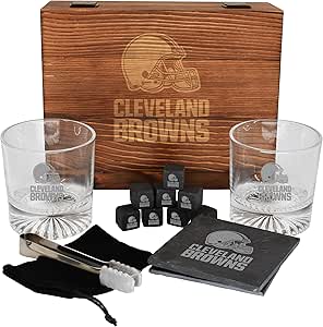 Amazon.com | The Memory Company Licensed NFL Wood Boxed Drinkware Gift ...