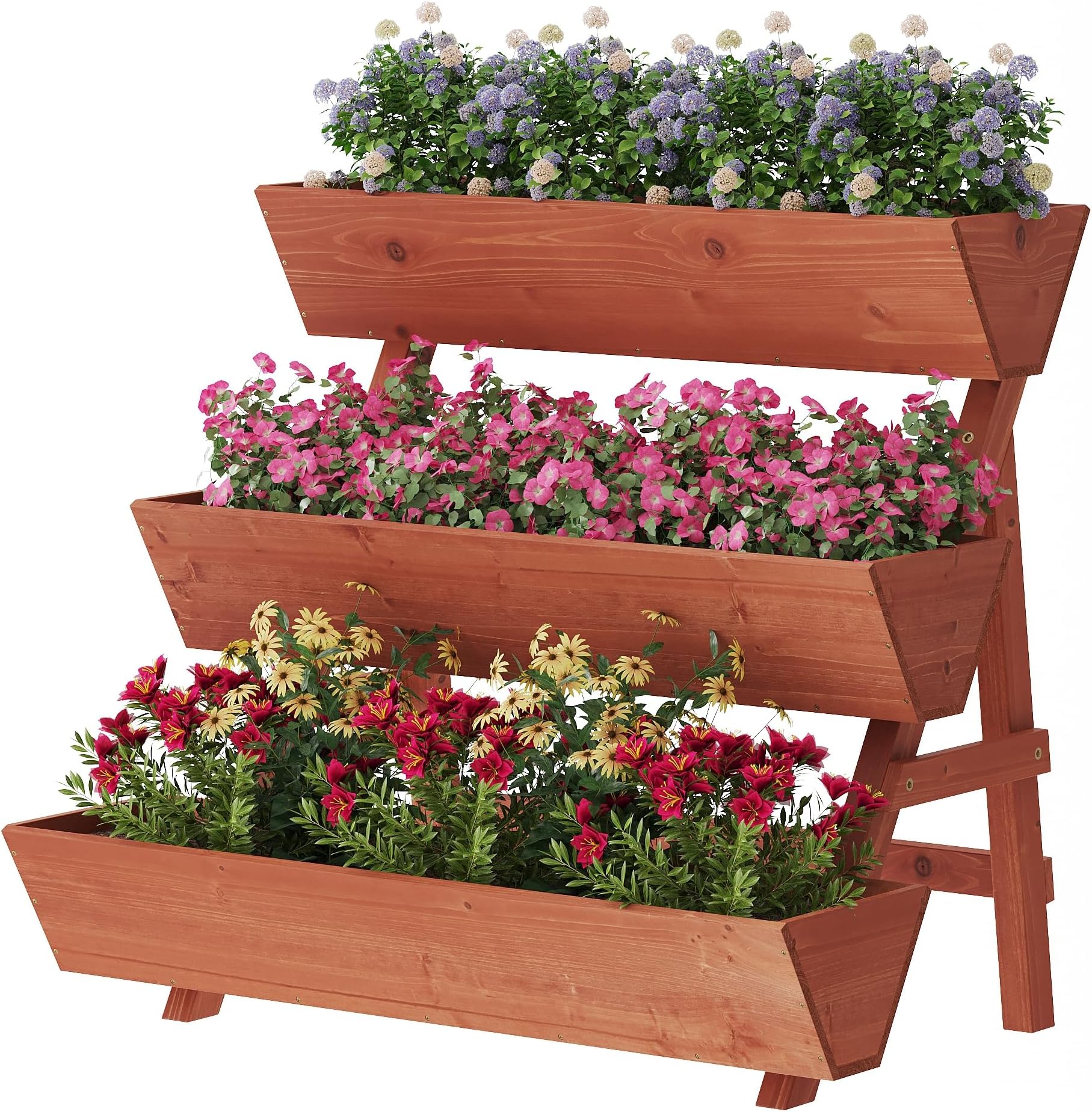 Amazon.com: S AFSTAR 40-Inch Vertical Raised Garden Bed, 3 Tiered ...
