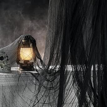 RunNico 197” x 85” Halloween Creepy Cloth - Halloween Spooky Fabric ...