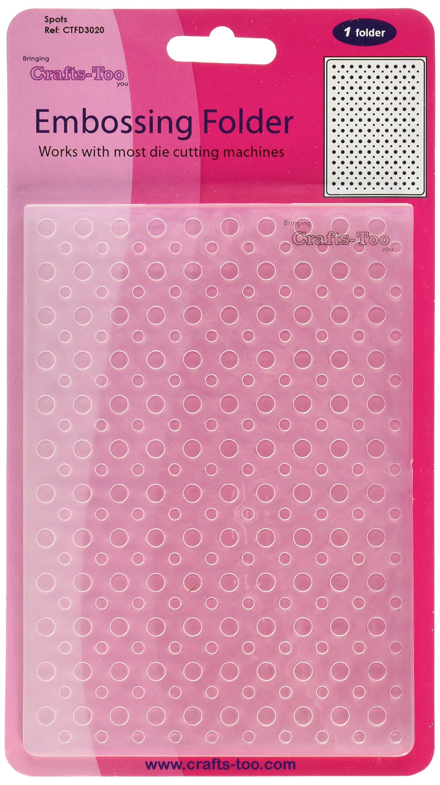 Amazon.com: Crafts-Too Embossing Folder, Spots