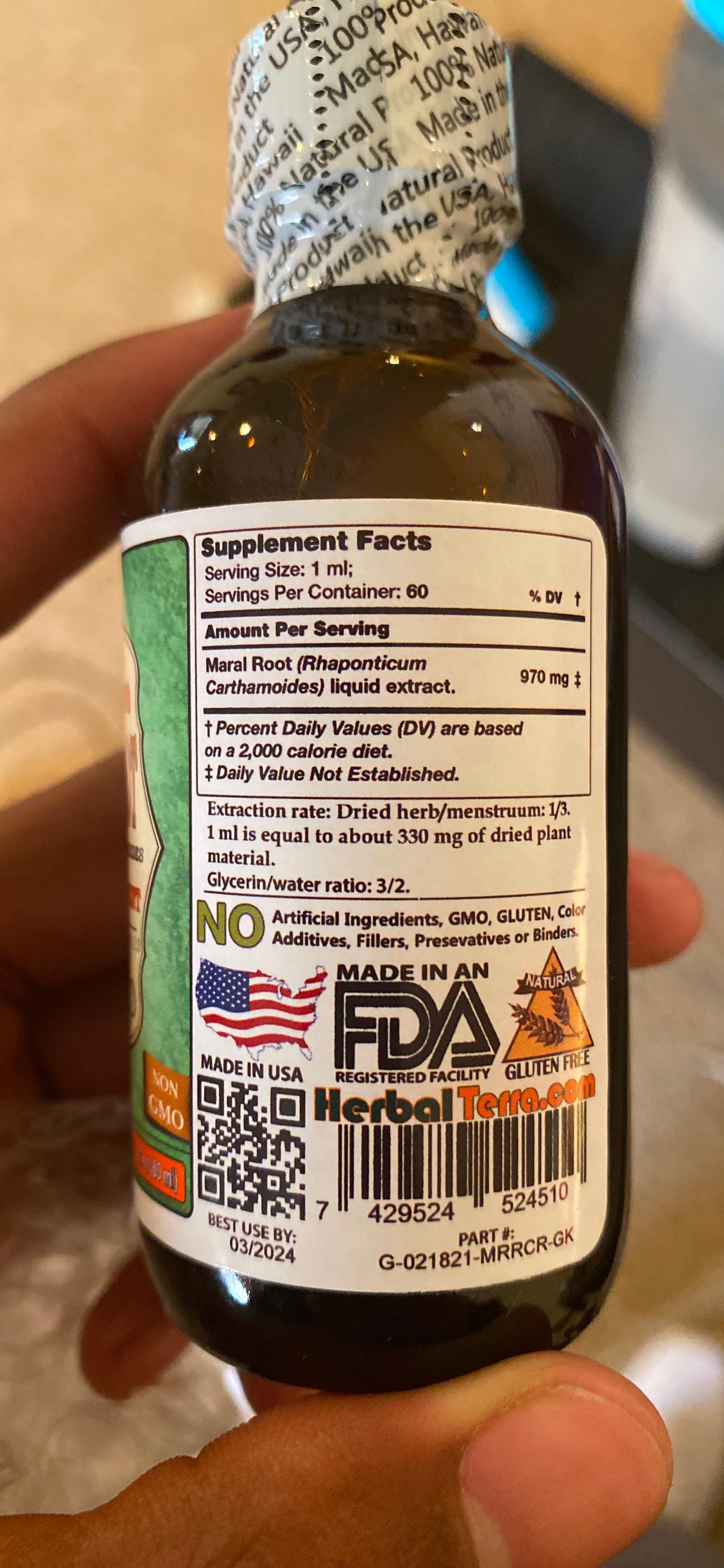 Amazon.com: Maral Root (Rhaponticum Carthamoides) Tincture, Organic ...