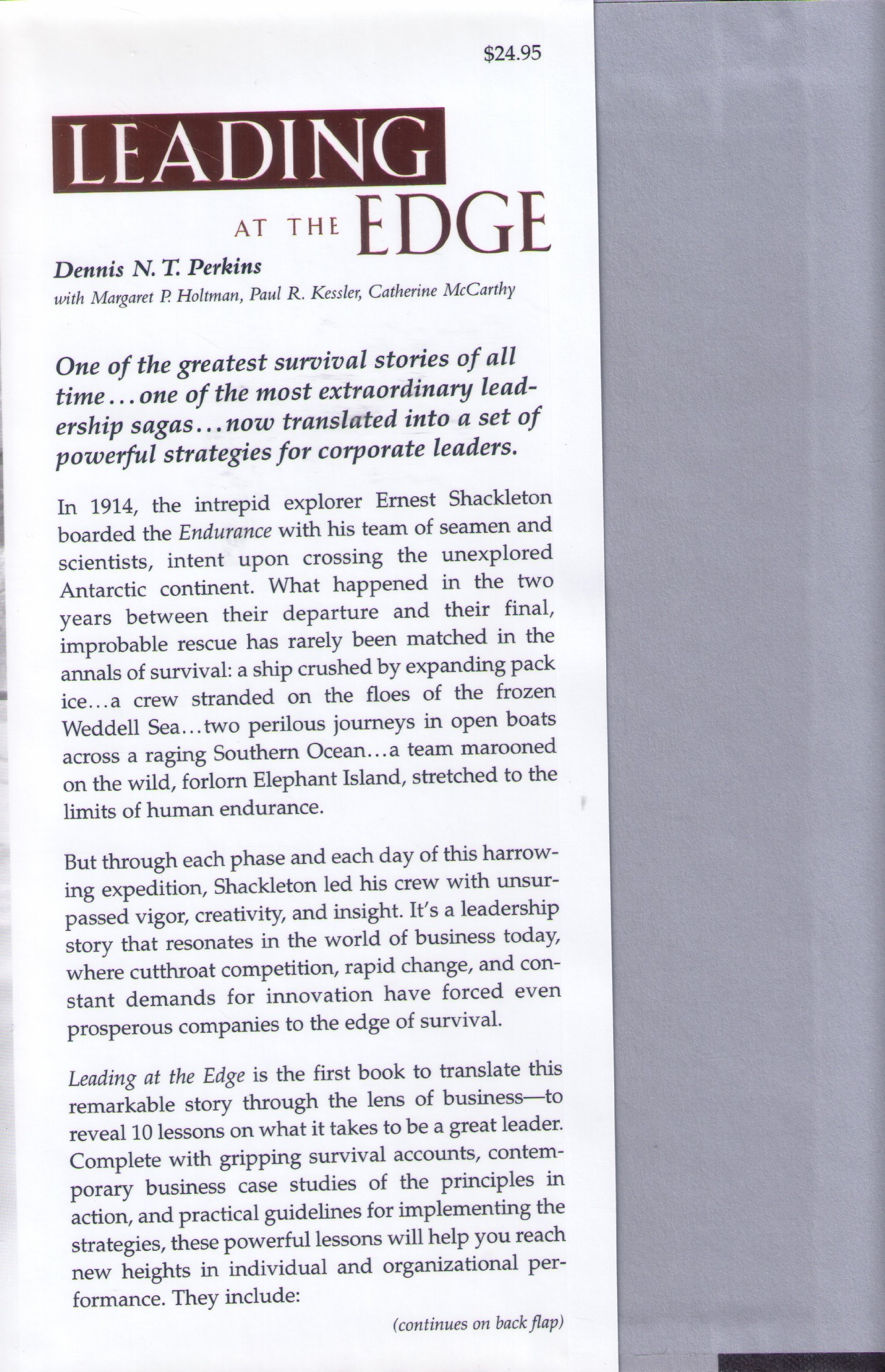 Snapklik.com : Leading At The Edge : Leadership Lessons From The ...