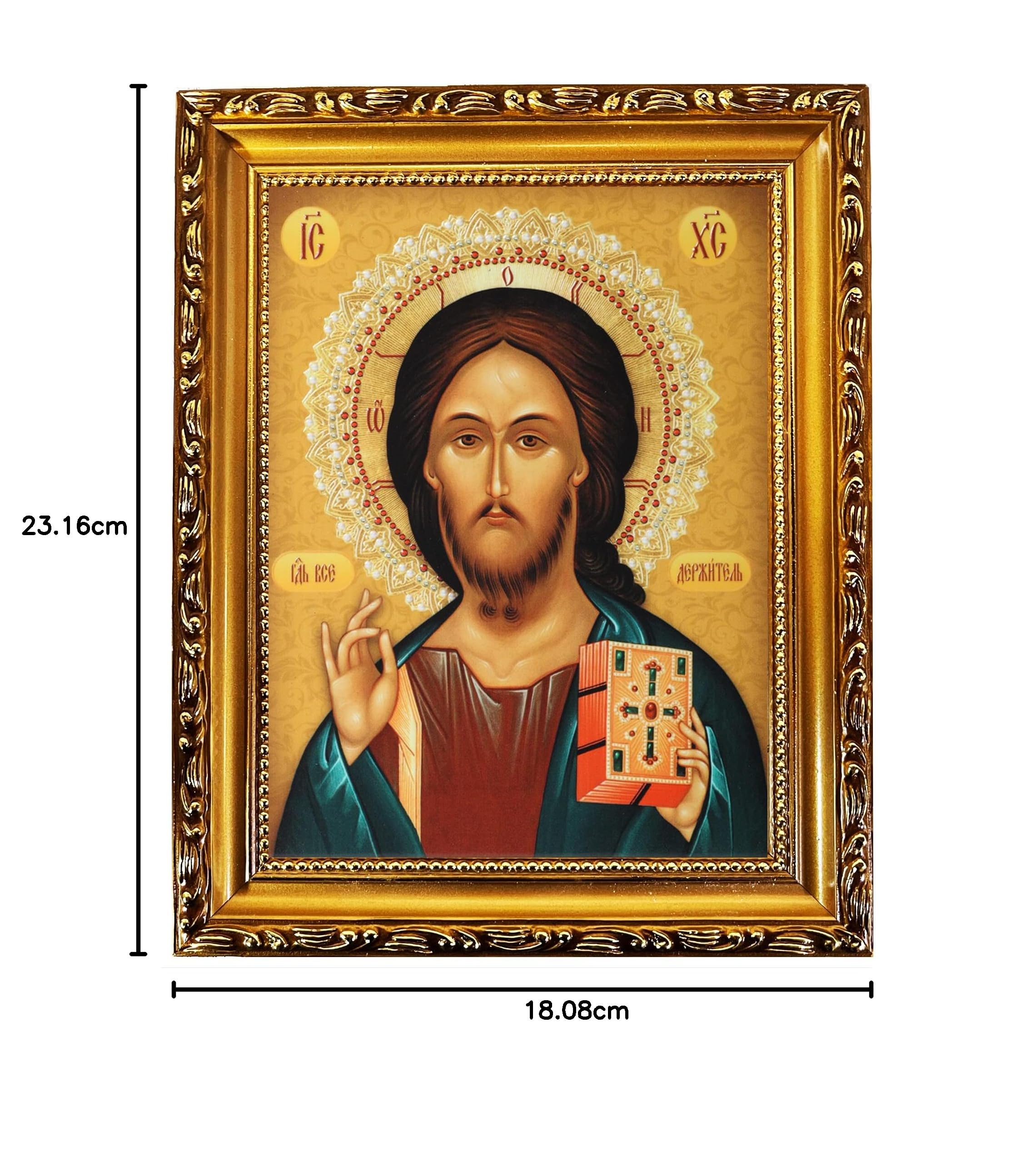 Religious Icons Jesus Jesus Christ Pantocrator Icon (Mt Athos)