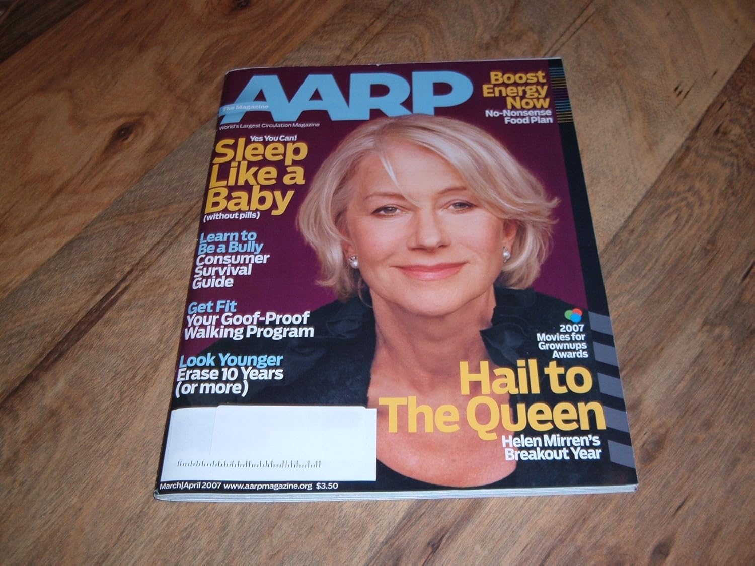 AARP magazine, March/April 2007 issue-Helen Mirren-The Queen.: AARP ...