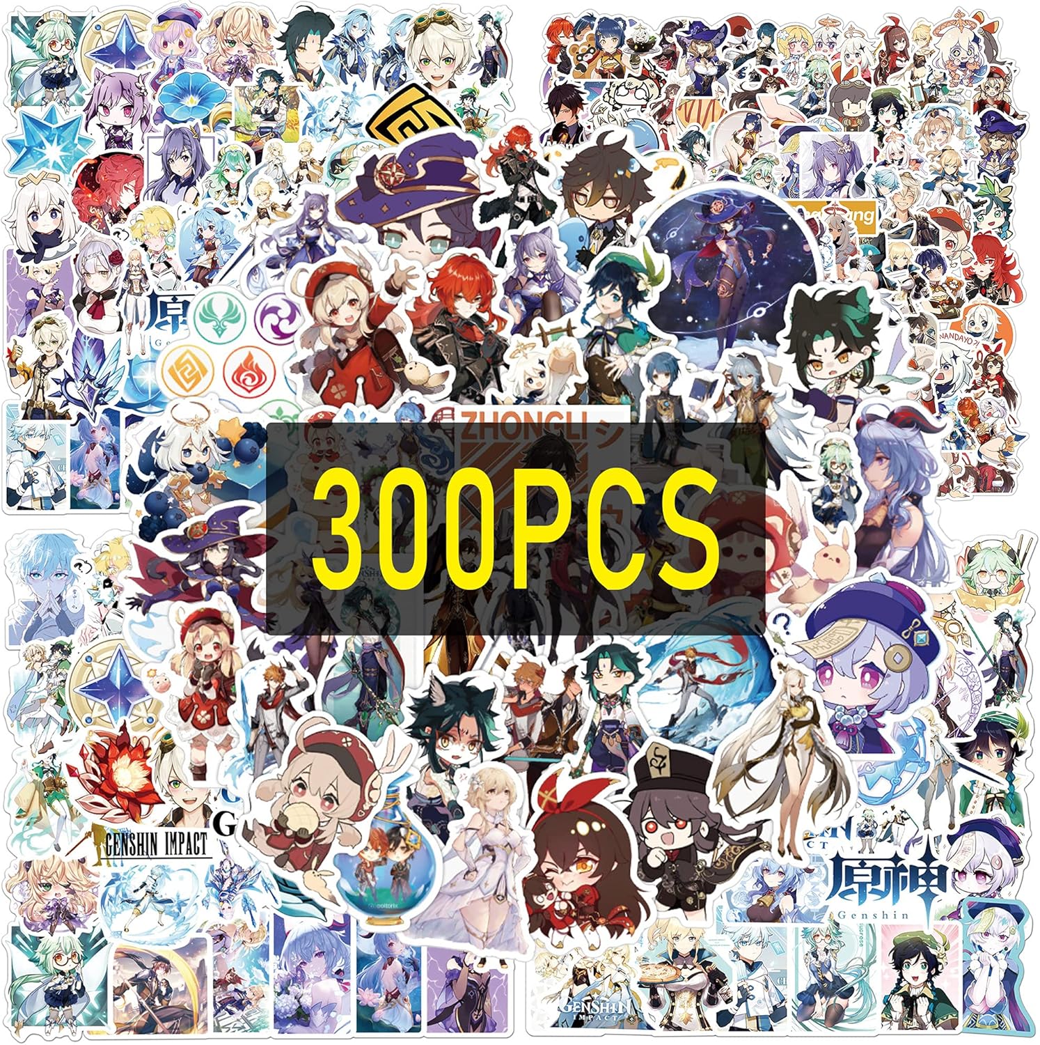 Buy Genshin Impact Stickers,300pcs Genshin Impact Stickers for Laptop ...