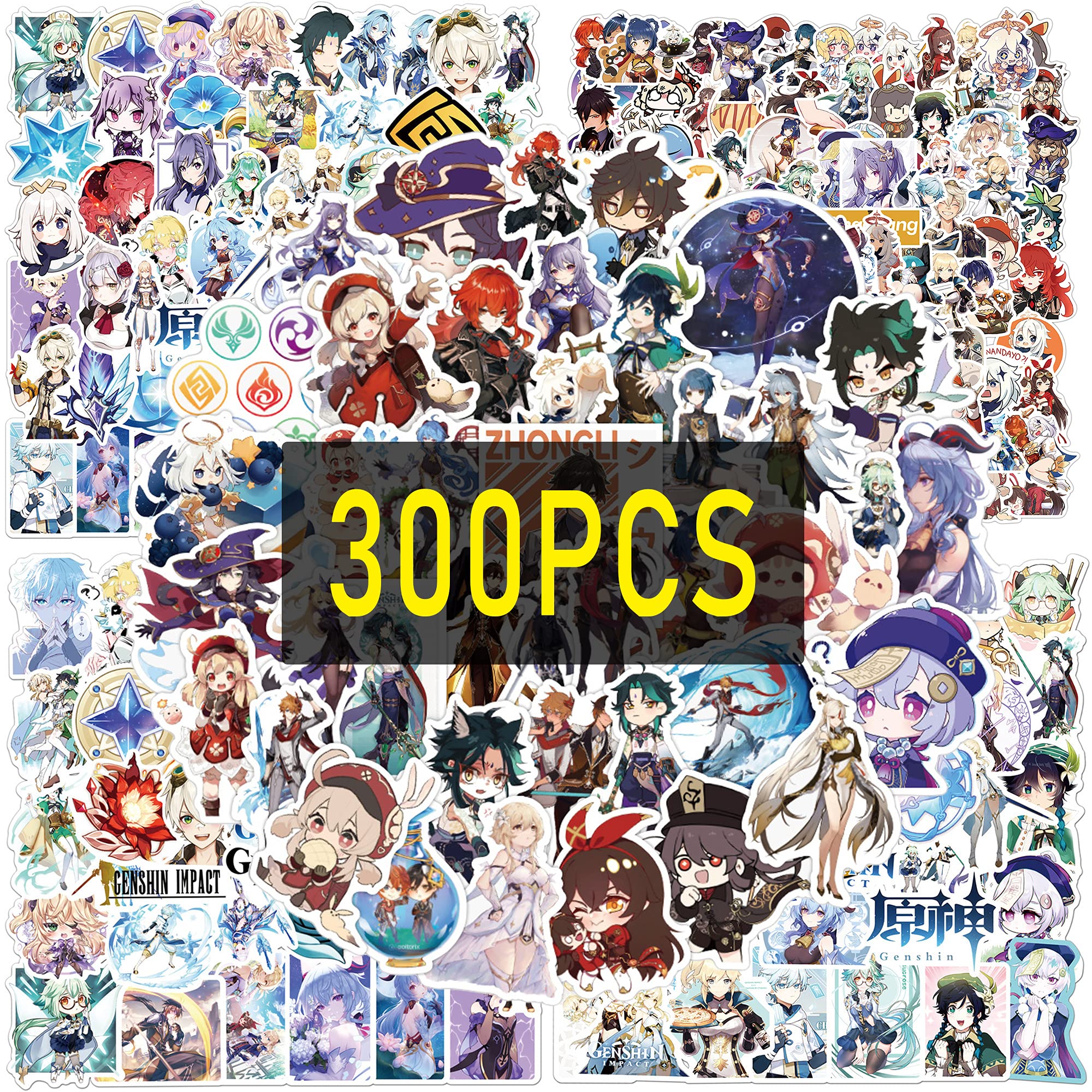 Genshin Impact Stickers 300pcs Genshin Impact Stickers For Laptop ...