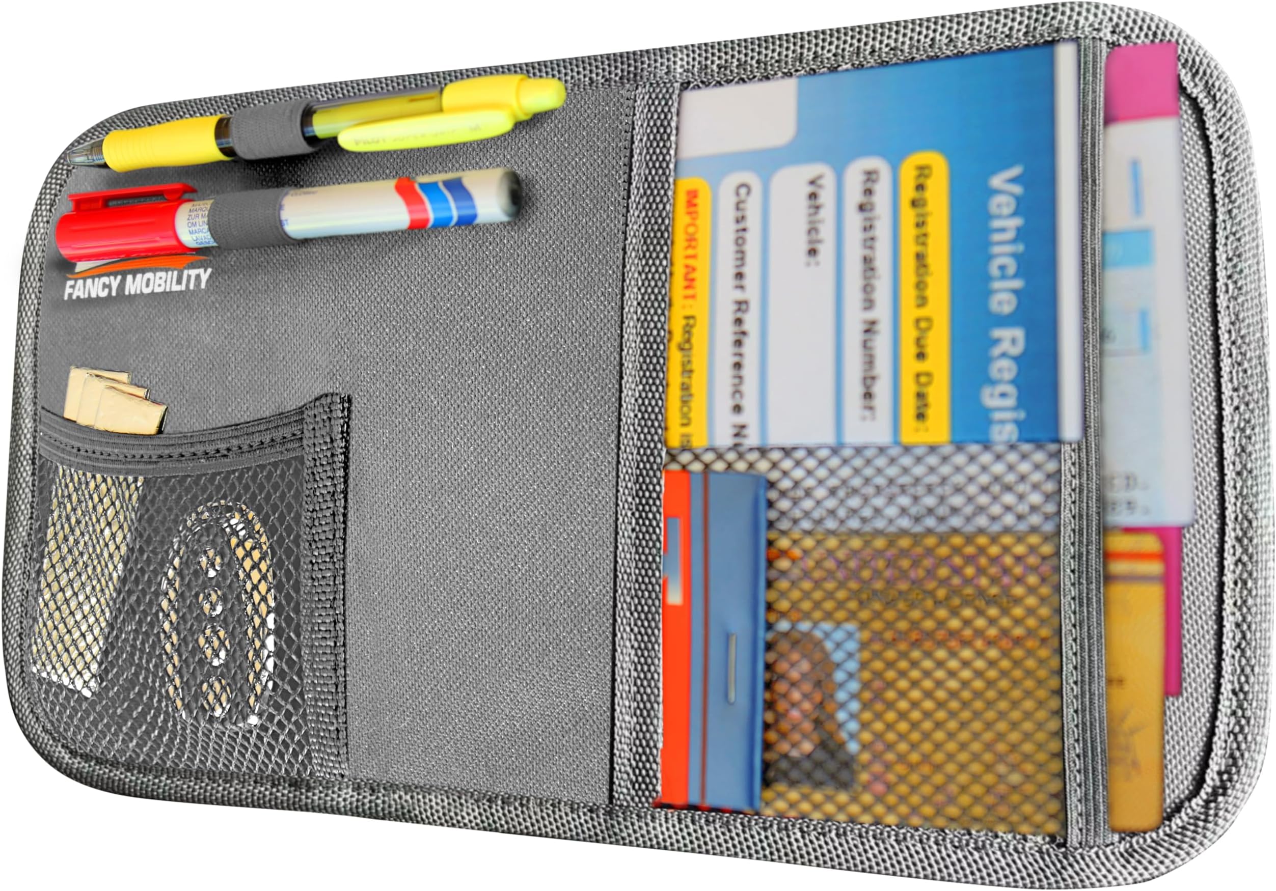 Amazon.com: Fancy Mobility Car Sun Visor Organizer - Auto Document and ...
