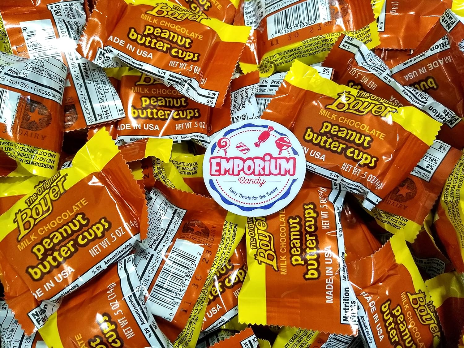 Amazon.com: Boyer Peanut Butter Cups - 1 lb of Individually Wrapped ...