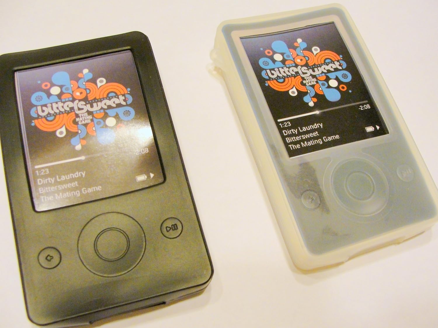 Amazon.com: Microsoft Zune Soft Silicone Case 2-Pack (Black and Clear ...