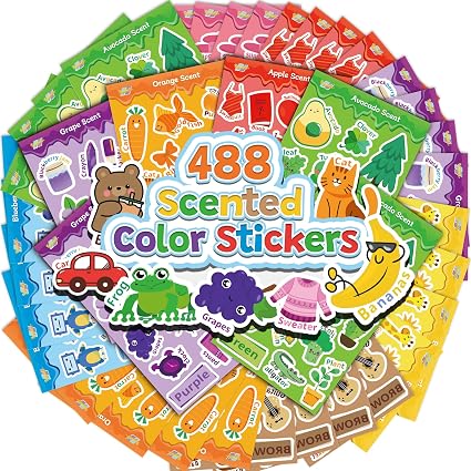 Amazon.com: Tageenla Scratch and Sniff Smelly Stickers for Kids, 32 ...