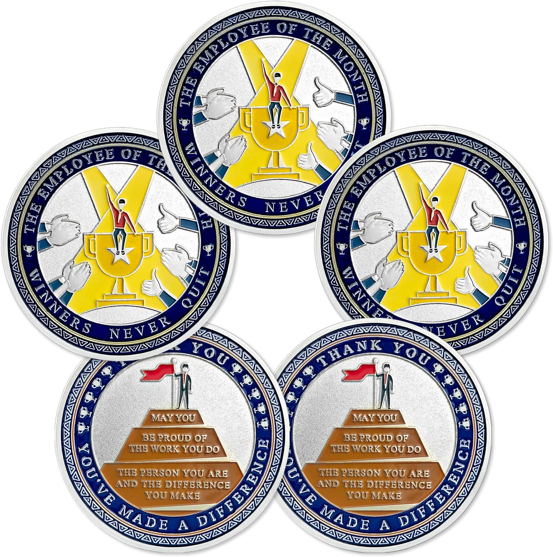 Amazon.com : BHealthLife 5 Pcs Employee of The Month Coins - Employee ...