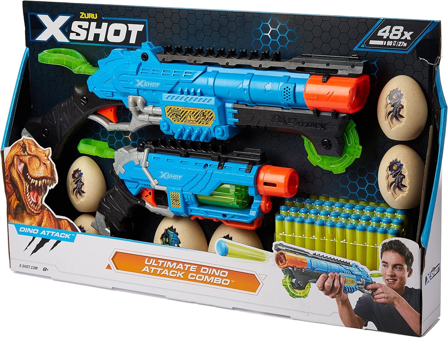 Amazon.com: X-Shot Dino Attack Ultimate Dino Attack Combo (2x Blasters ...