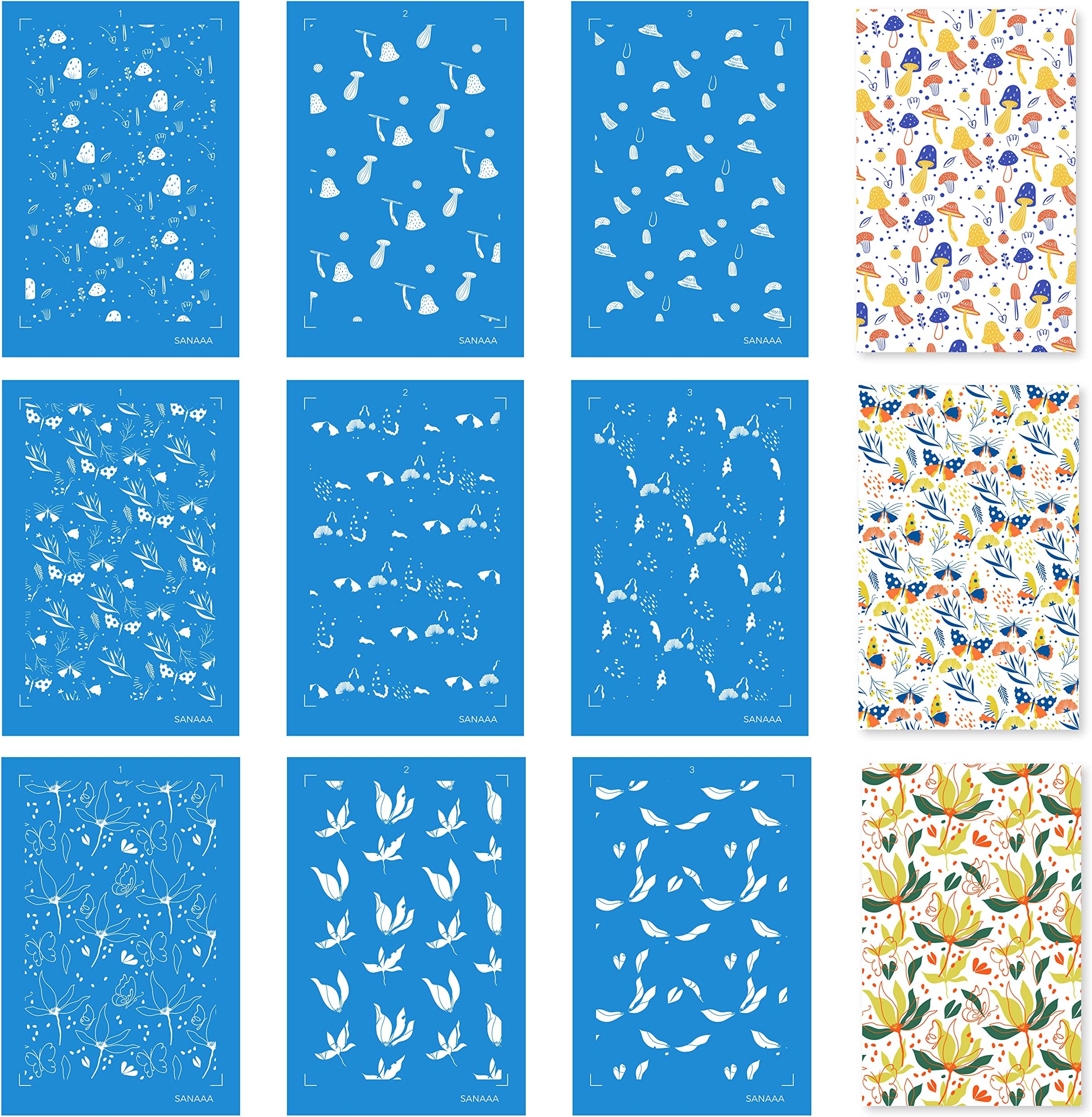 Amazon.com : Puocaon Graffiti Silk Screen Stencils - 6 Pcs Reusable ...