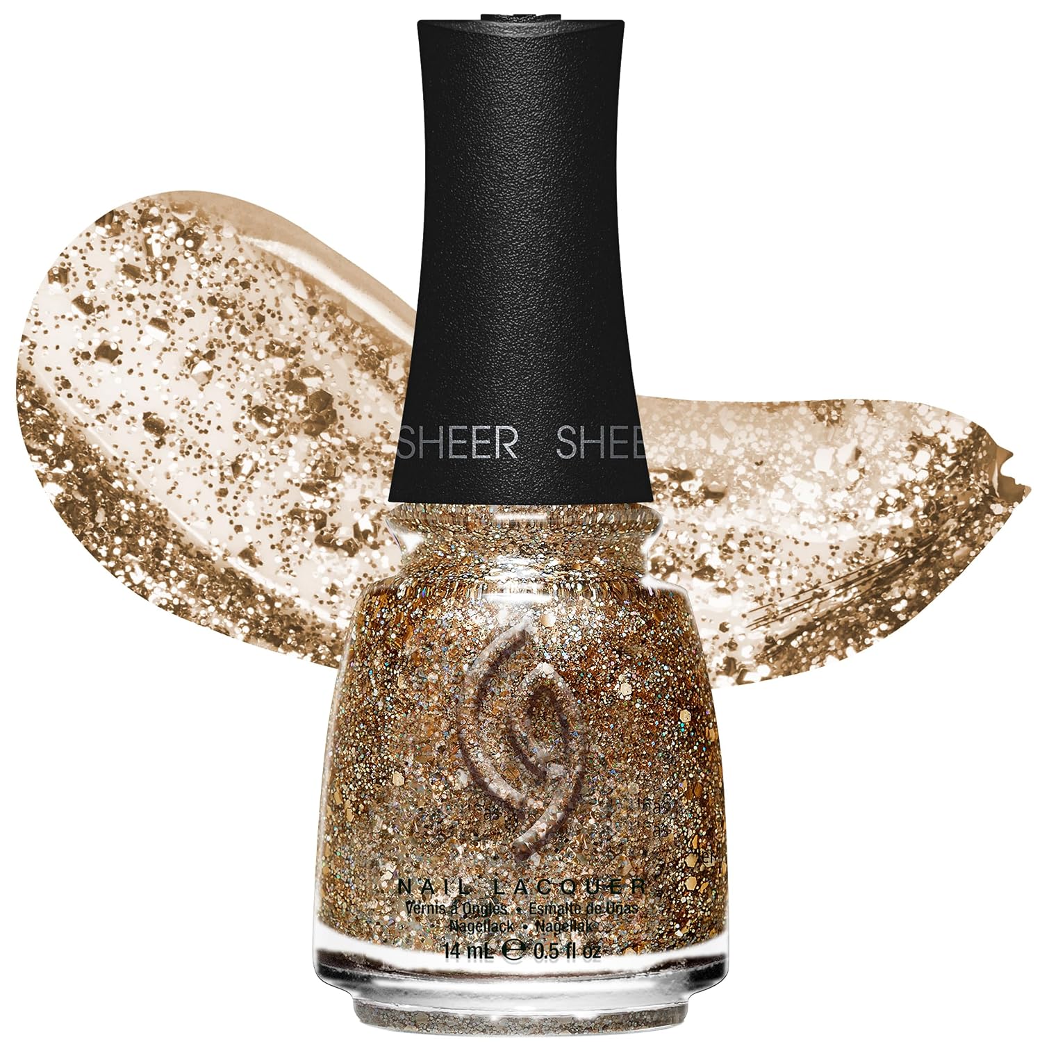 Amazon.com : China Glaze CG Nail Lacquer Counting Carats – Gold Glitter ...