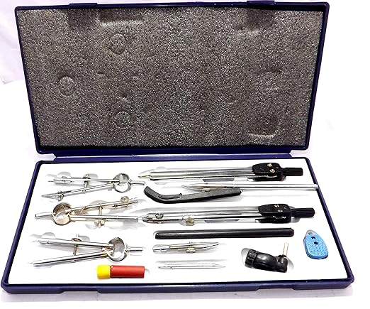 Engineering Drawing Instruments Box Geometry Box With Set Of 13 Parts ...