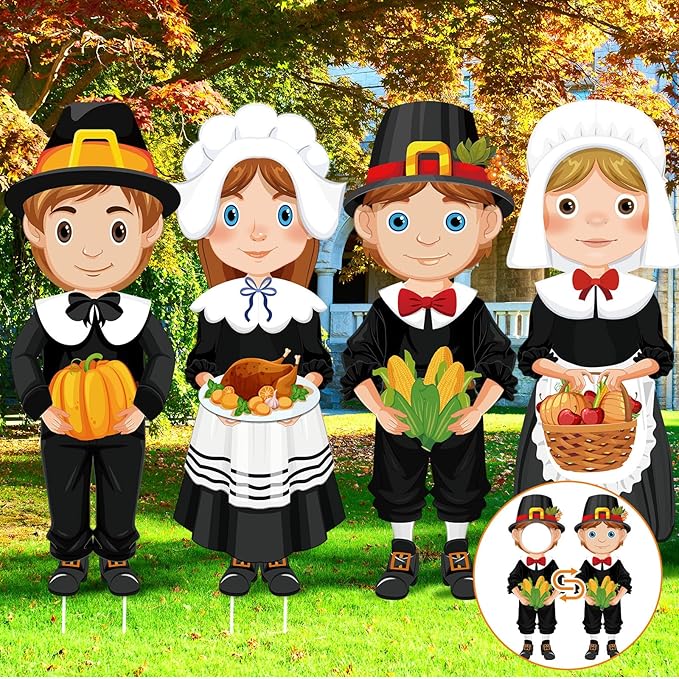 Amazon.com : Quzzil 4 Pcs Fall Yard Outdoor Decorations Large ...