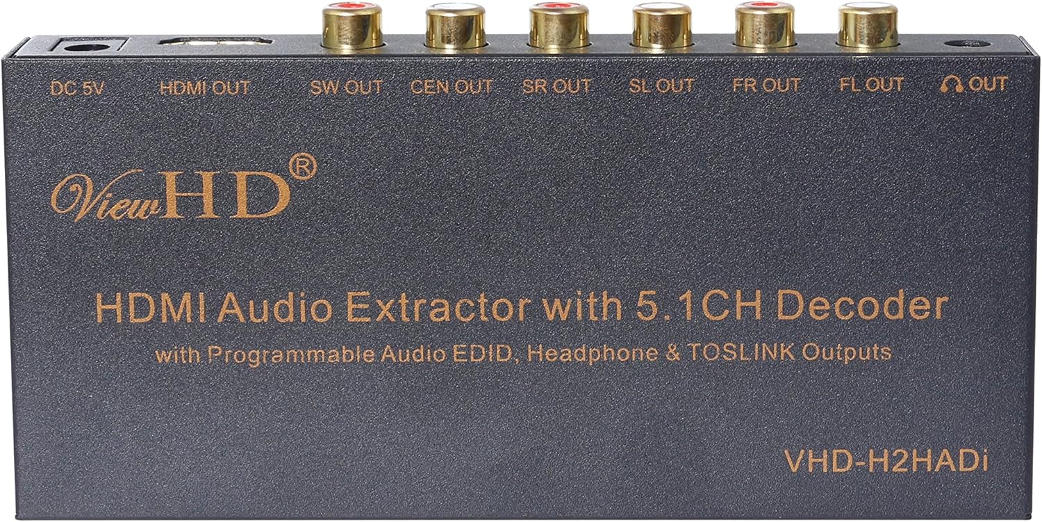 Amazon.com: ViewHD HDMI Audio Extractor with 5.1CH Decoder + Audio EDID ...