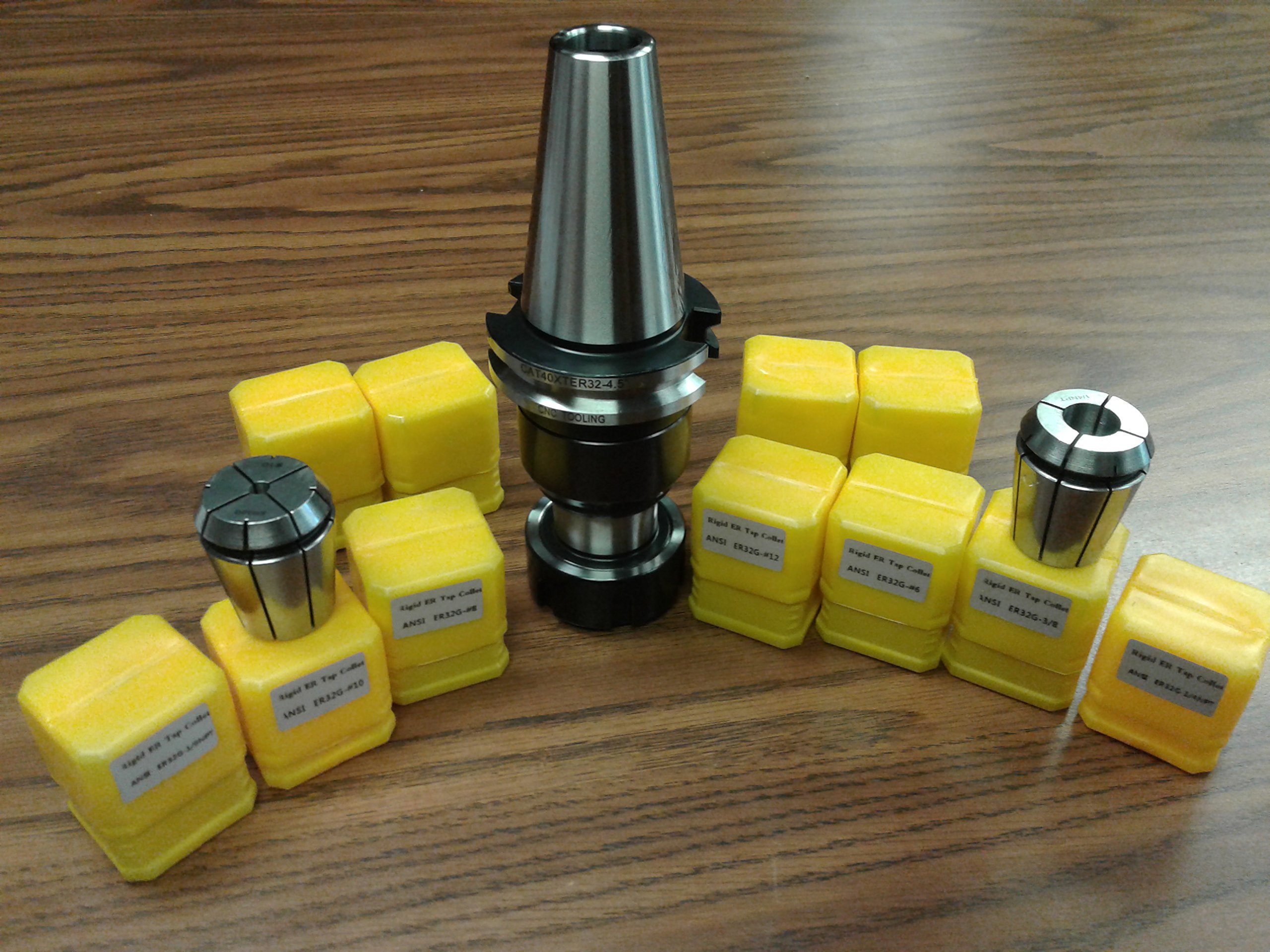 CAT40-ER32 Floating Tap/Tapping Holder w 11 inch & NPT tap collets # ...