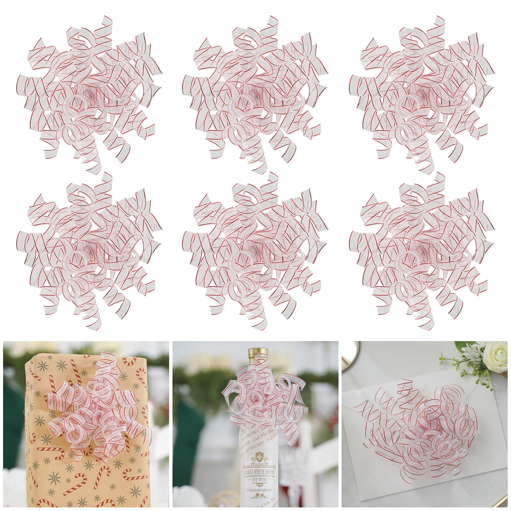 Amazon.com: AIMUDI Curly Bows for Gift Wrapping 5'' Christmas Curly ...