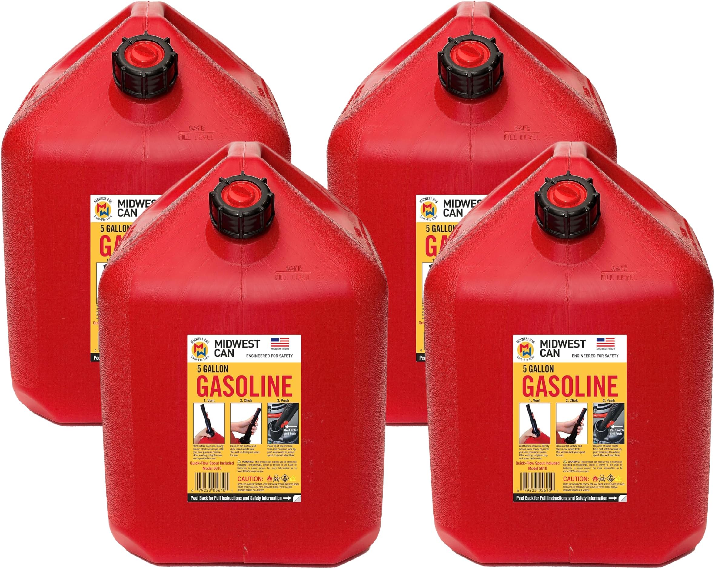 Amazon.com: Midwest Can Company 5610 5-Gallon EPA & CARB Compliant Gas ...