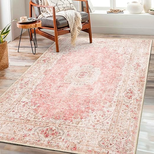 Amazon.com: Castage Pink Rug 3x5,Washable Area Rugs for Bedroom Living ...