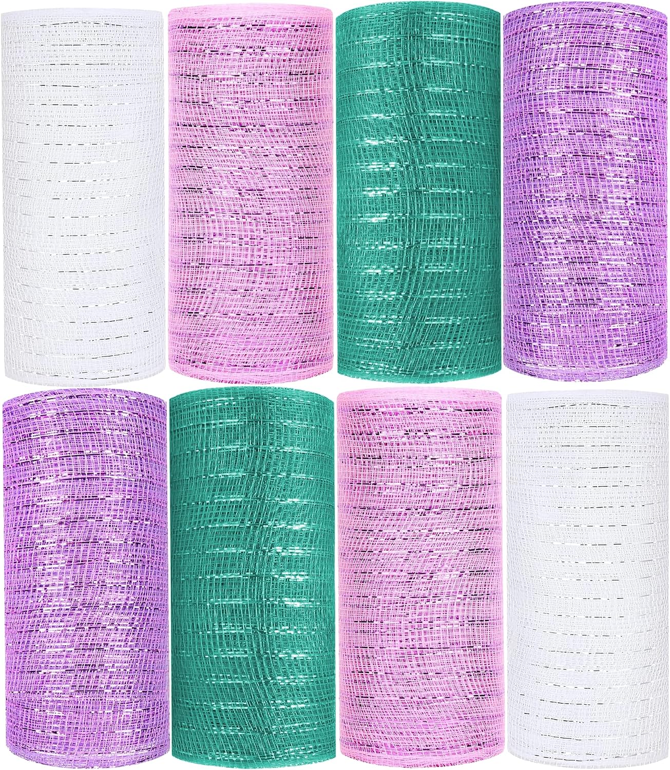 Amazon.com: Set of 8 Decorative Mesh Rolls! 4 Assorted Easter Themed ...