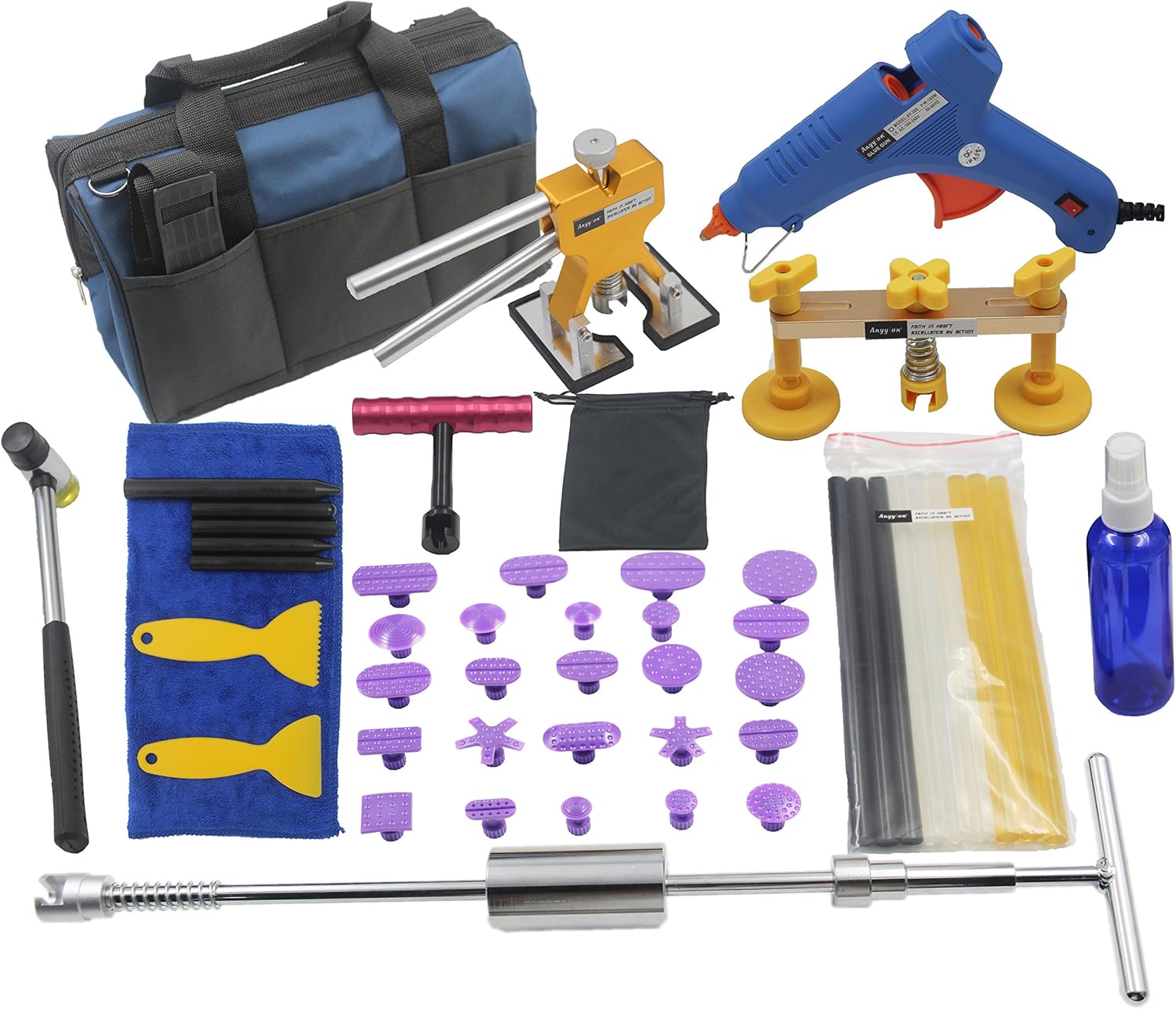 Amazon.com: Anyyion Paintless Dent Repair Kits (41PCS) : Automotive