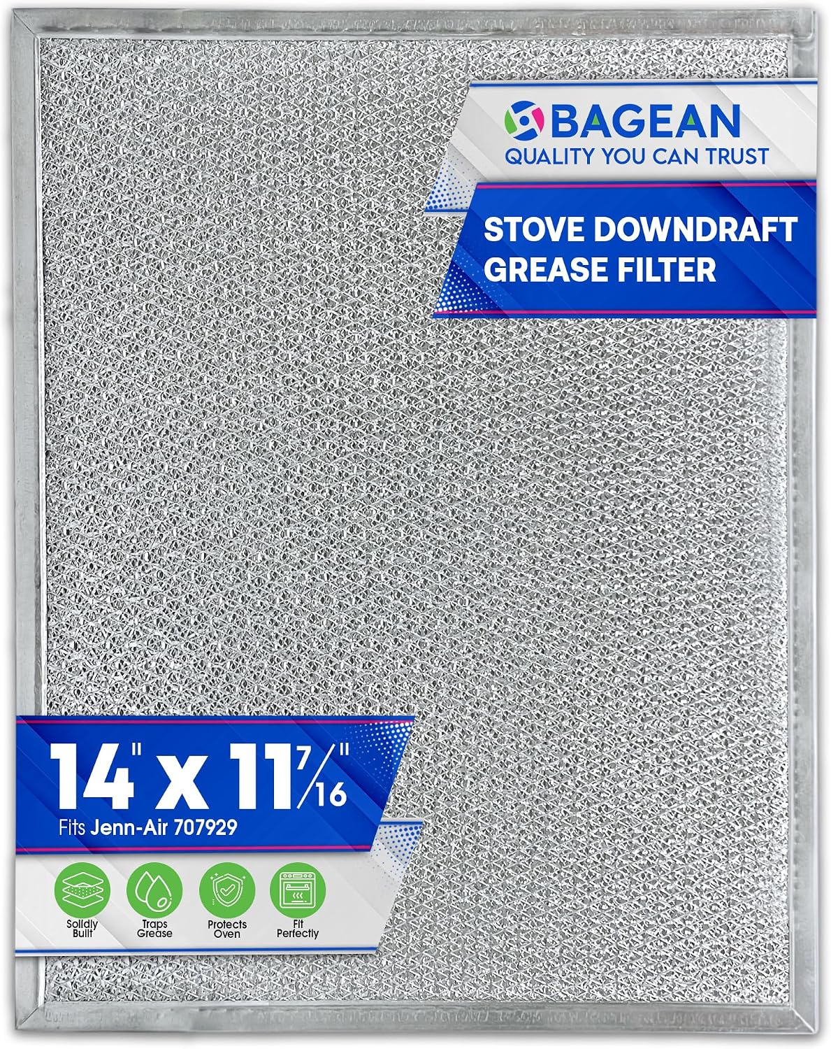 Amazon.com: Bagean Downdraft Stovetop Filter Replacement 14” x 11.4 ...