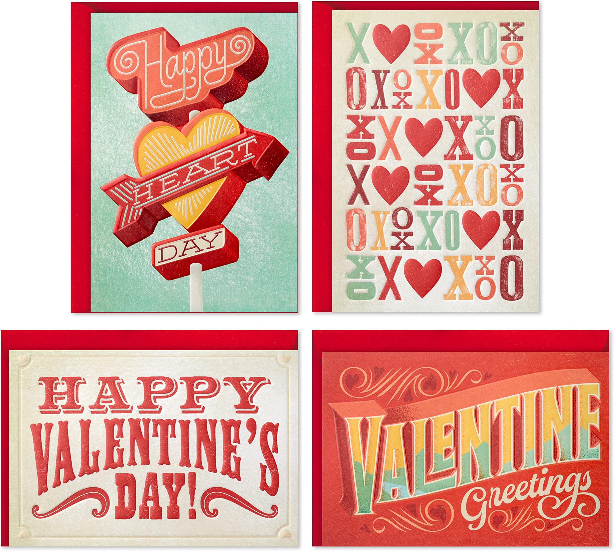 Amazon.com : Hallmark Pack of Valentines Day Cards, Roses (6 Valentine ...