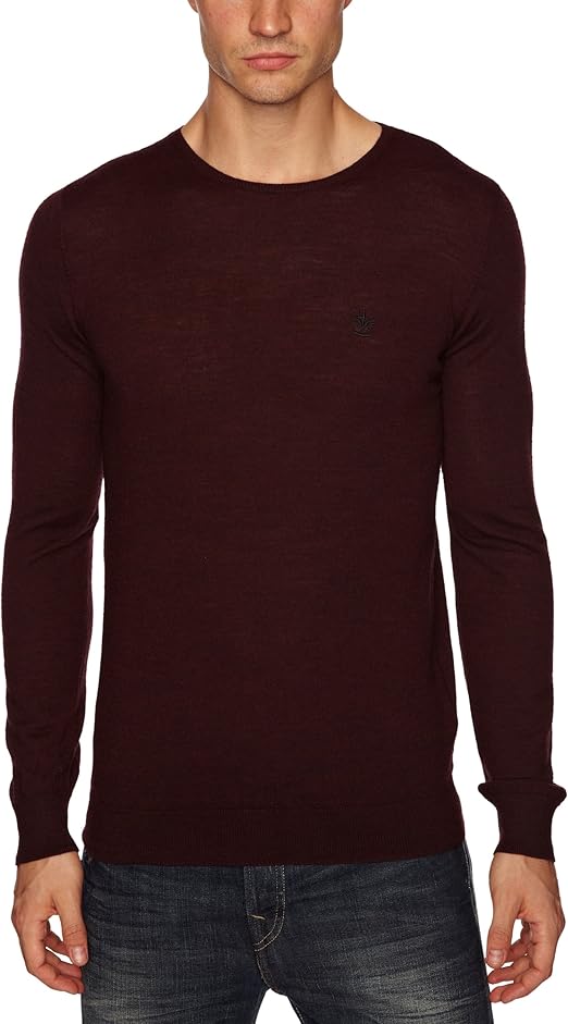 Firetrap York Men's Jumper Burgundy Marl Small : Amazon.co.uk: Fashion