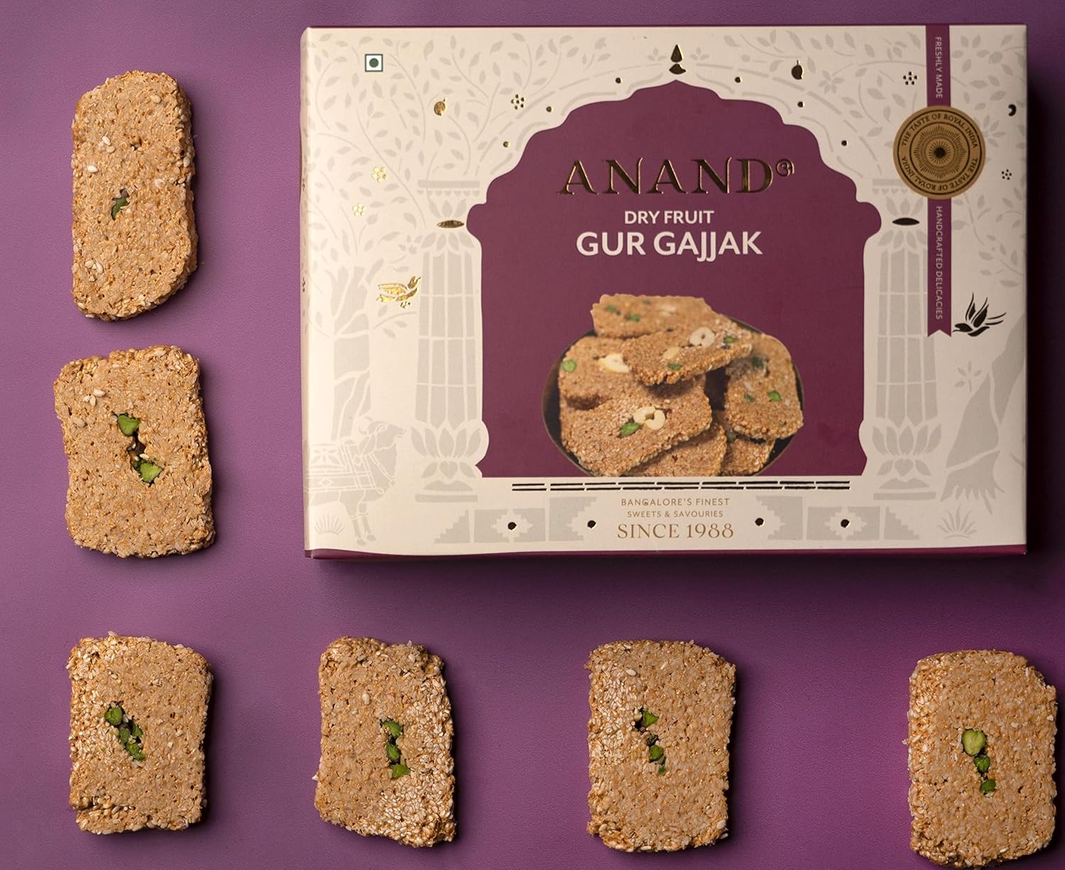 ANAND Dry Fruit Gur Gajak, Special Gajjak Made with Jaggery, Roasted ...