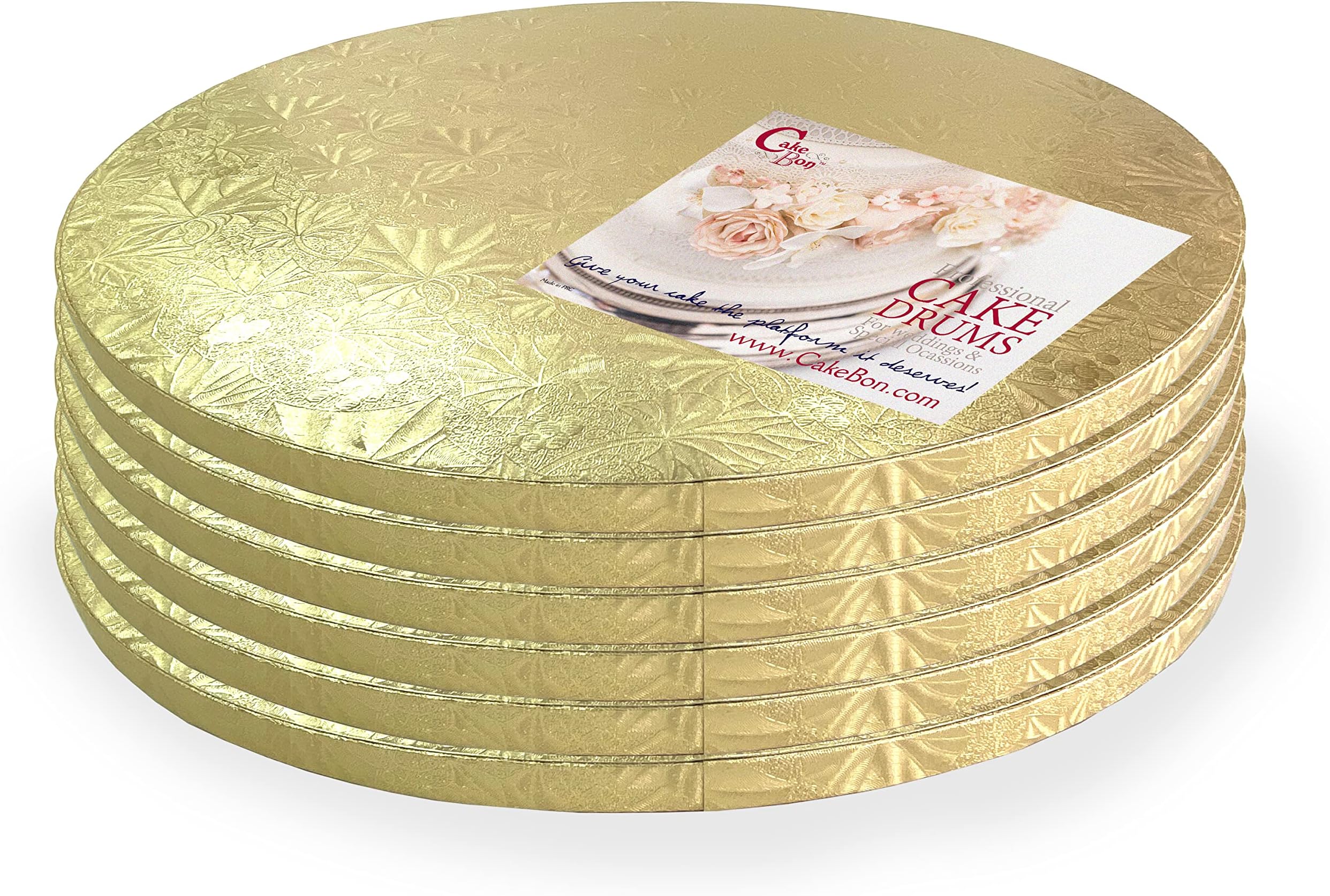 Amazon.com: 10-Pack 10 inch Gold Cake Boards Cake Drums, Sturdy Round ...
