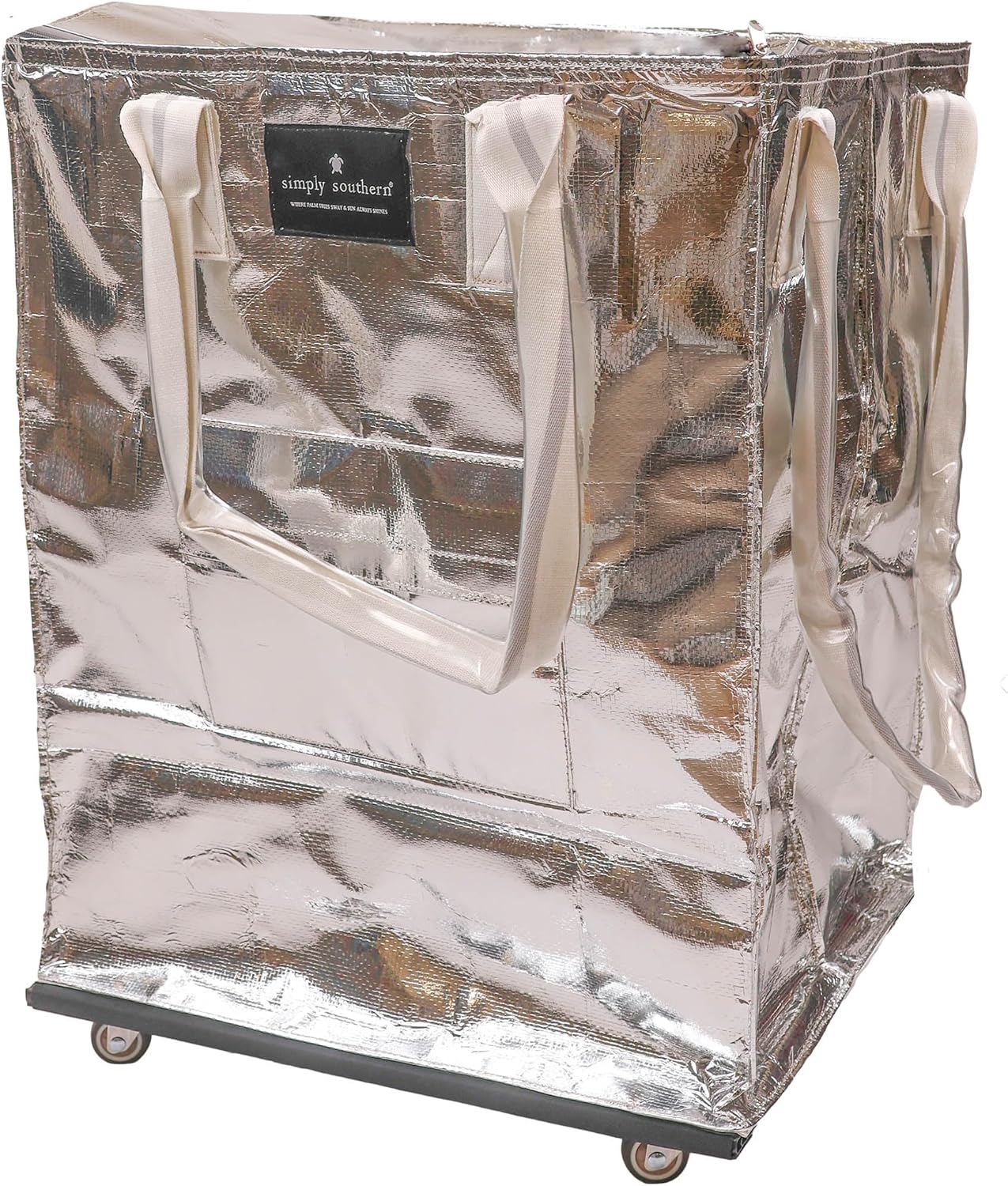 Amazon.com | Simply Southern Collapsible & Colorful Rolling Tote Bag ...