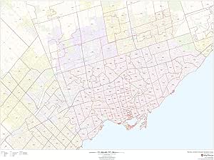 Toronto, Ontario Postal Code Forward Sortation Areas - 48" x 36 ...